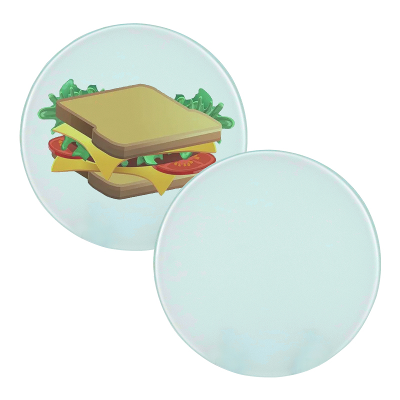 Round shape sublimation glass cutting board
