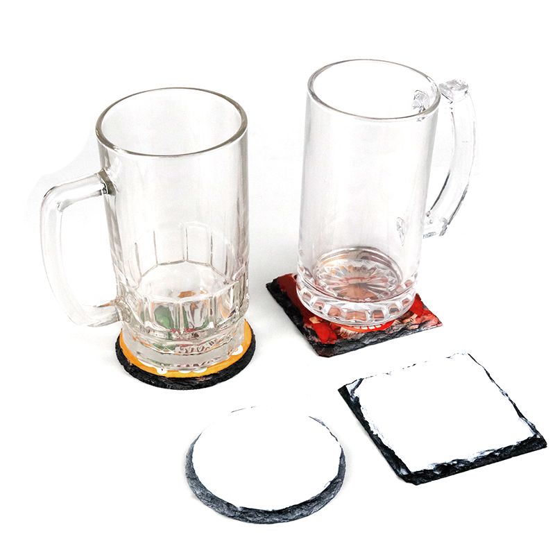 Round shape sublimation blank slate coaster