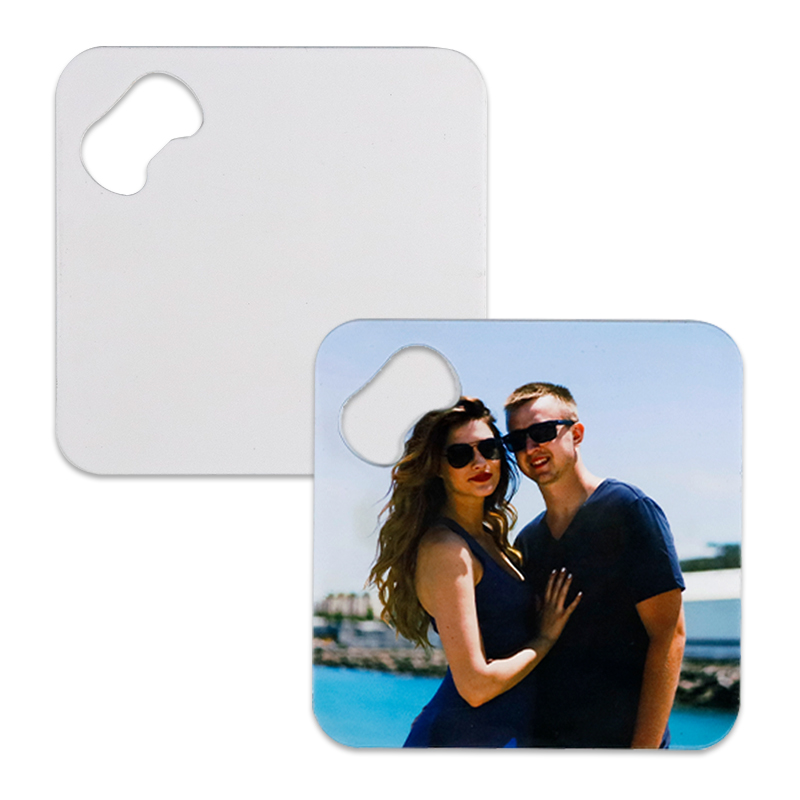 Sublimation blank square coaster shape bottle opener