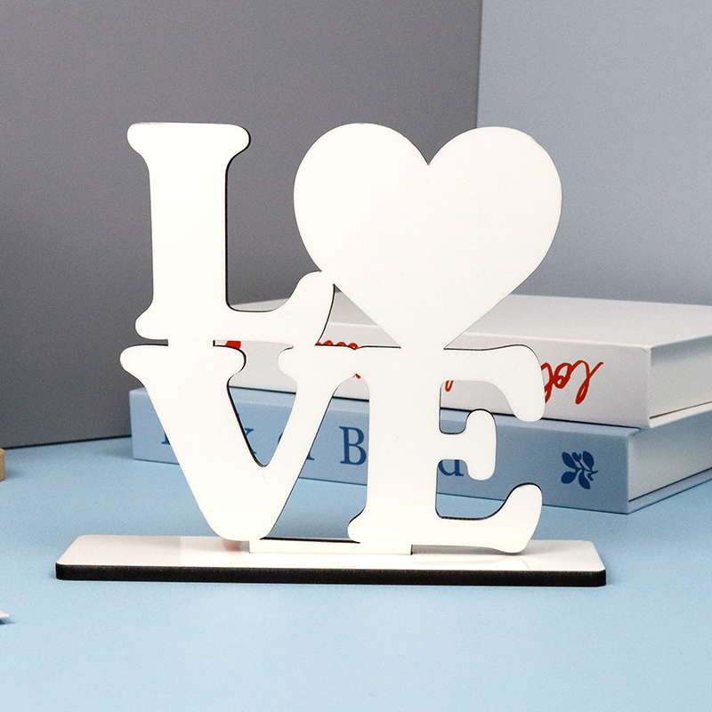Sublimation Blank Love Shape MDF Photo Frame