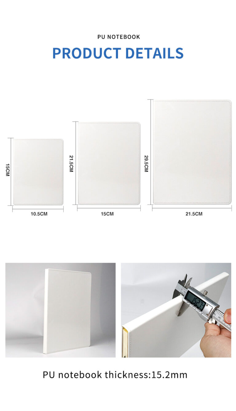 Sublimation Blank PU Leather Notebook